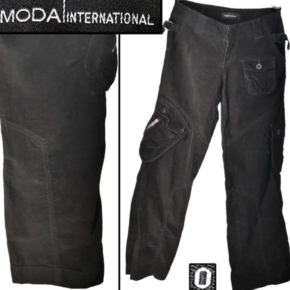 Moda International | Pants & Jumpsuits | Unique Corduroy Cargo Pants ...